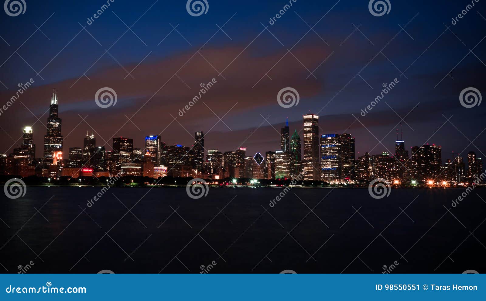 Chicago Skyline stock image. Image of rises, landscape - 98550551