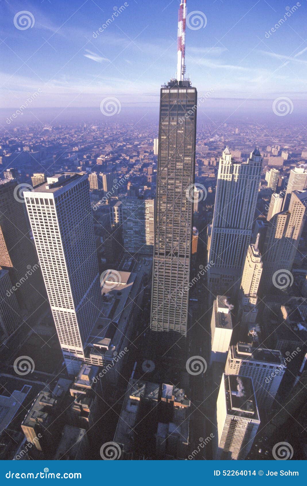 The Chicago Skyline at Sunrise, Chicago, Illinois Stock Photo - Image ...