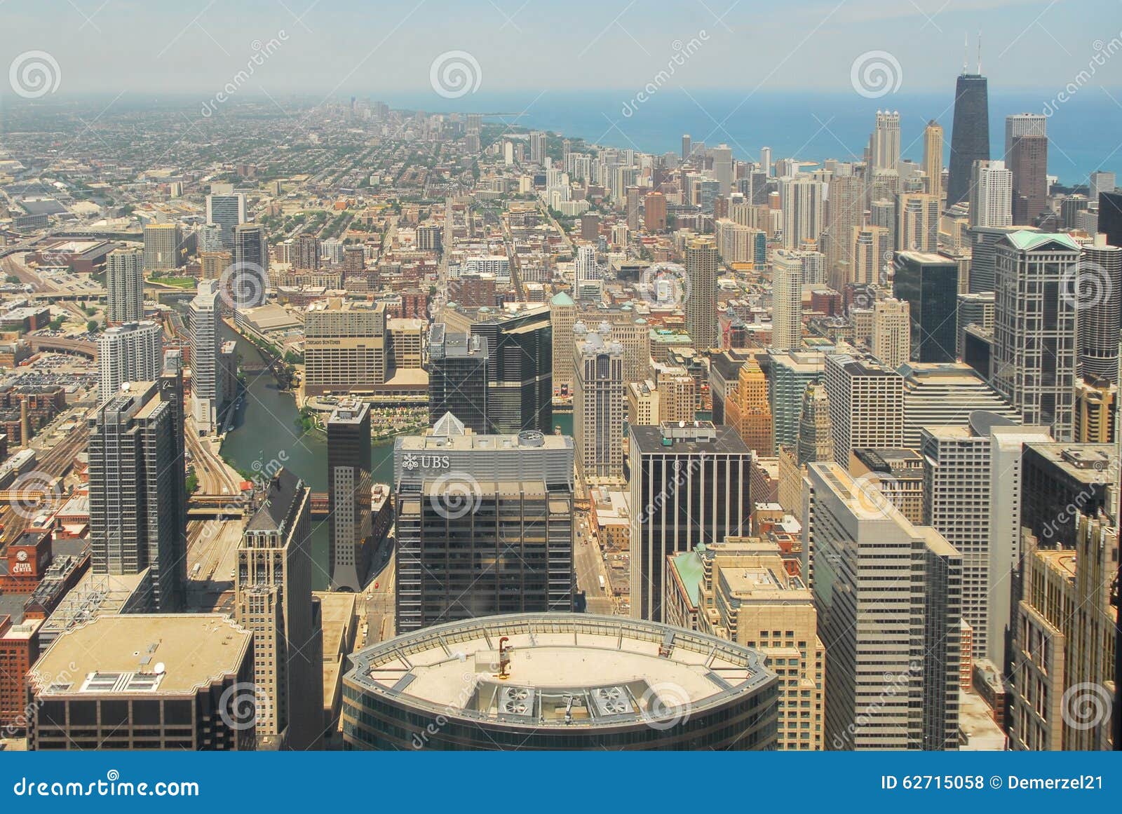 Chicago Skyline View editorial stock photo. Image of lake - 62715058