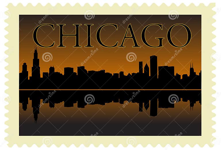Chicago stamp stock vector. Illustration of high, illinois - 18867064