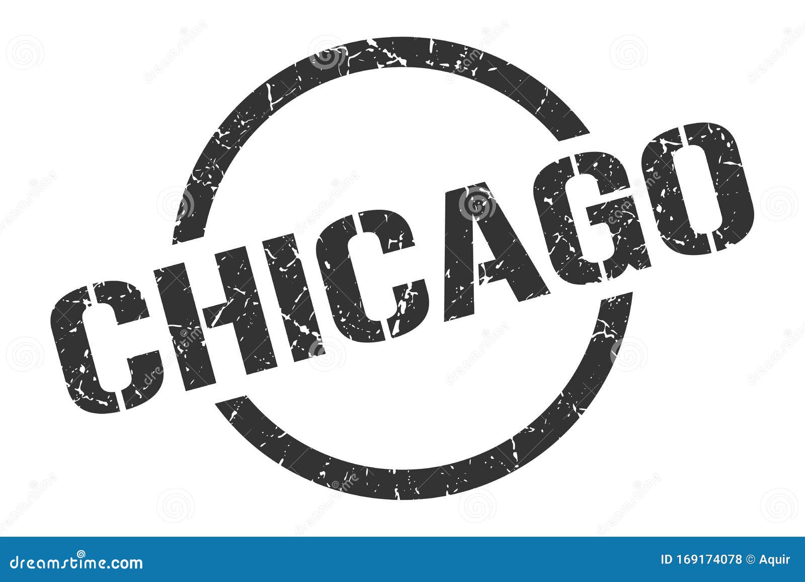 Chicago Stamp. Chicago Grunge Round Isolated Sign Stock Vector ...