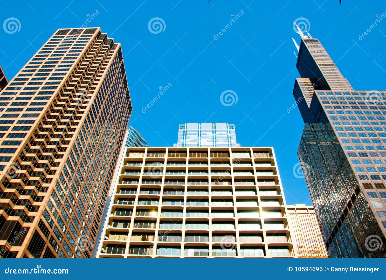 Chicago style Skyscrapers stock photo. Image of tech - 10594696