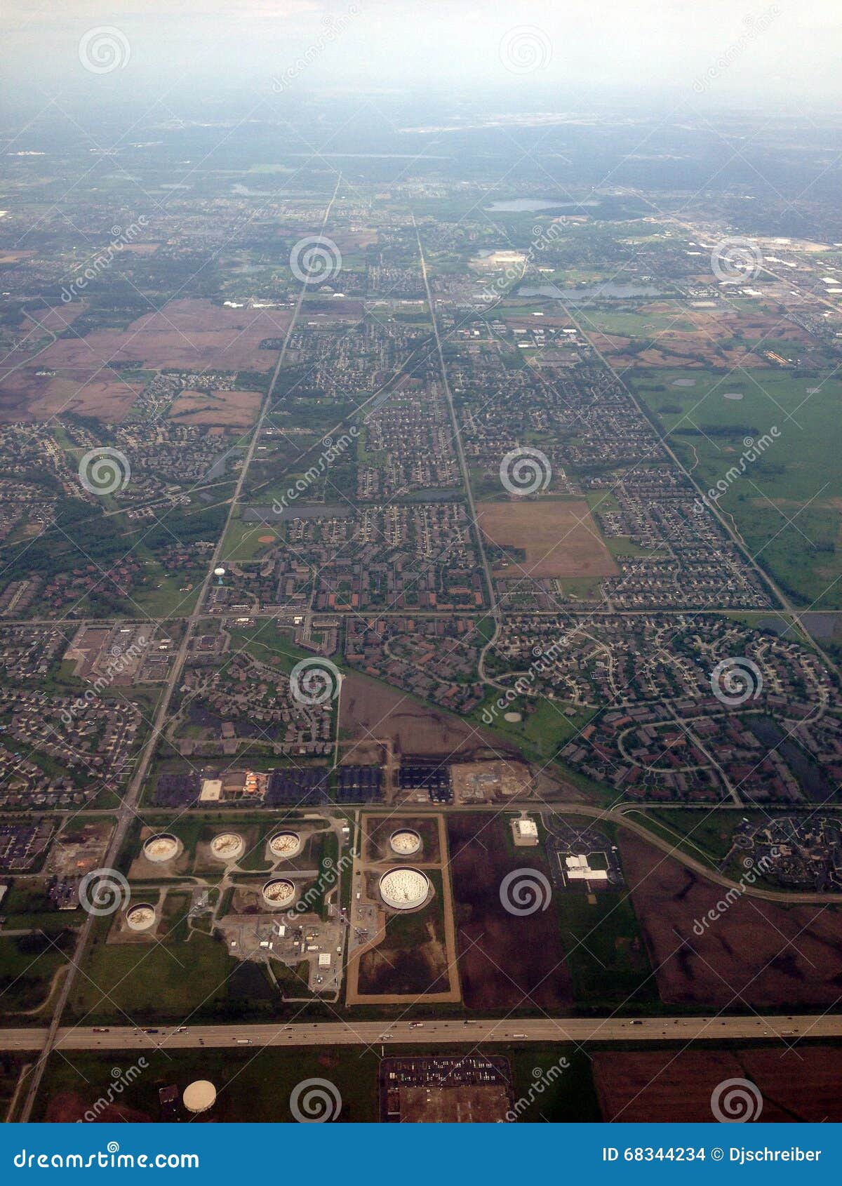Chicago suburban grid stock photo. Image of grid, flat - 68344234