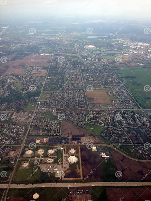 Chicago suburban grid stock photo. Image of grid, flat - 68344234