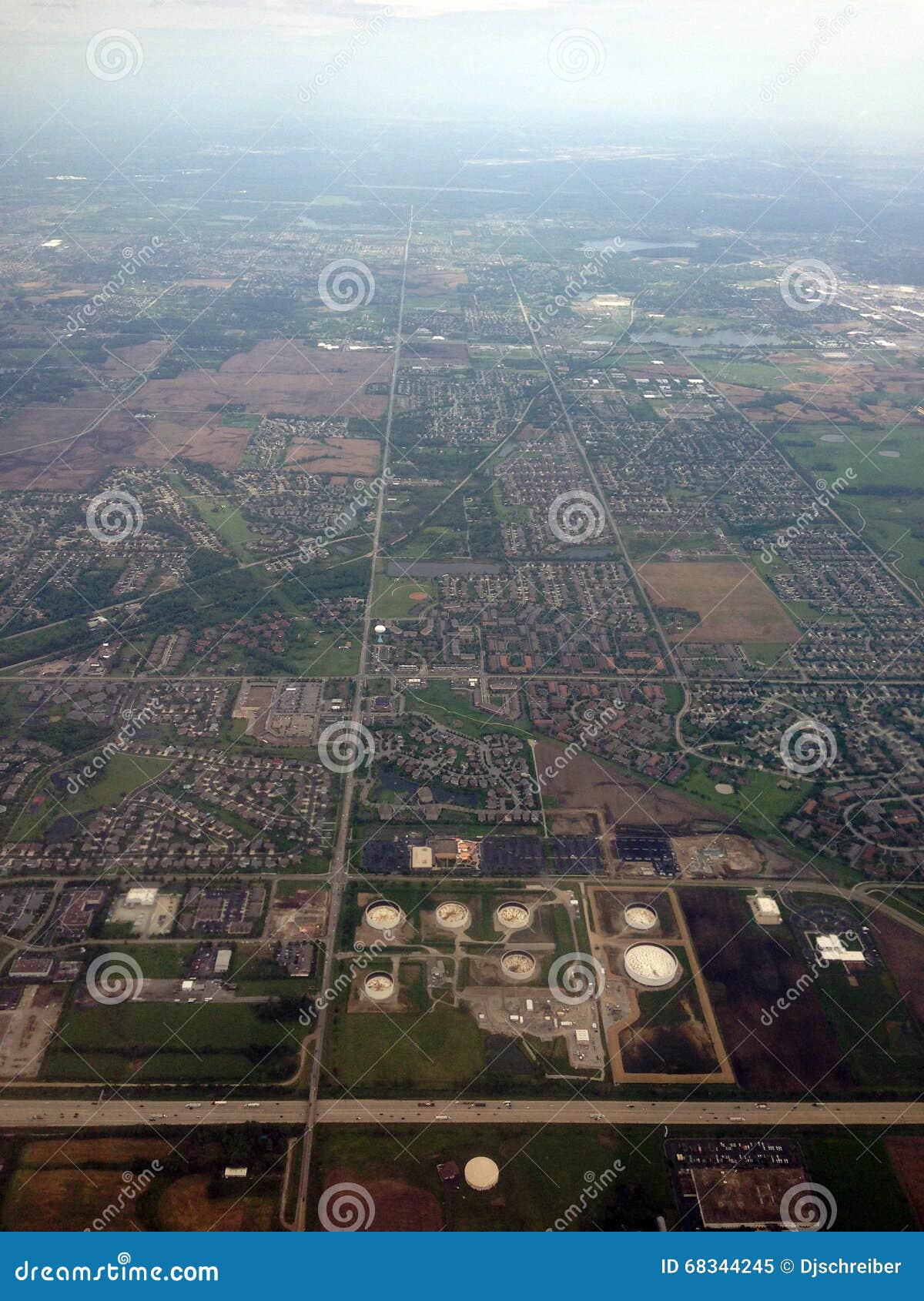 Chicago suburban grid stock image. Image of neighborhoods - 68344245