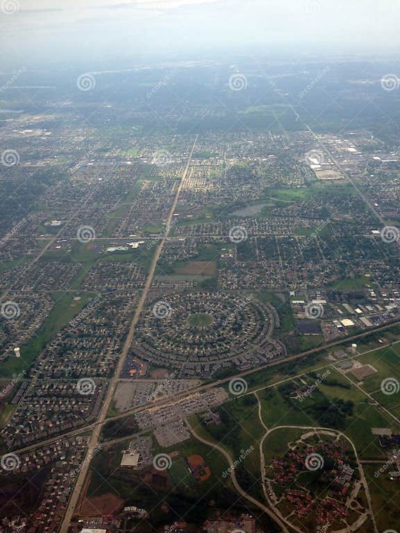 Chicago suburban grid stock photo. Image of vast, sprawl - 68344254