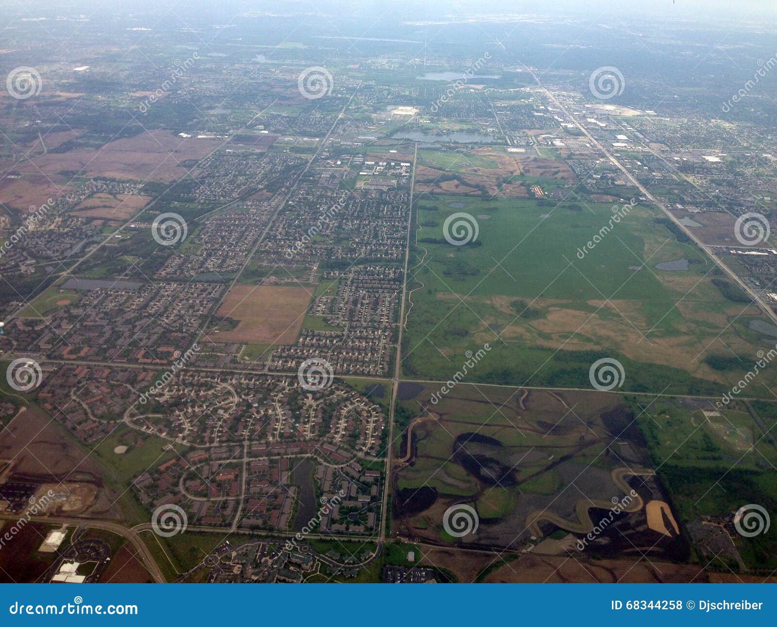 Chicago suburban grid stock photo. Image of america, housing - 68344258