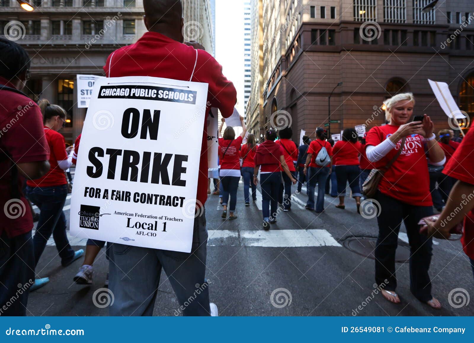 Chicago Teachers Strike 2012 Editorial Photo - Image of protest, fists ...