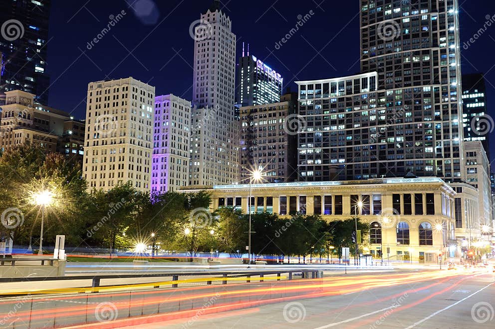 Chicago stock photo. Image of america, cityscape, twilight - 32483240