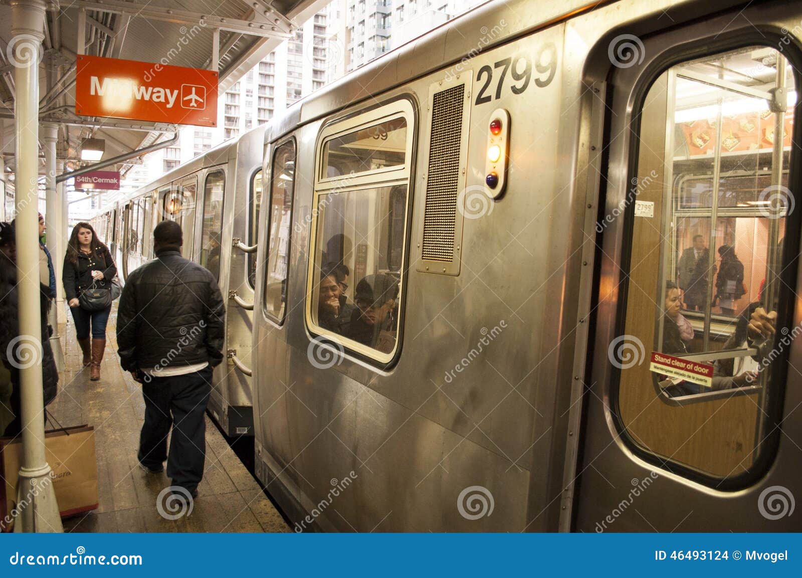 Chicago Train editorial stock image. Image of station - 46493124