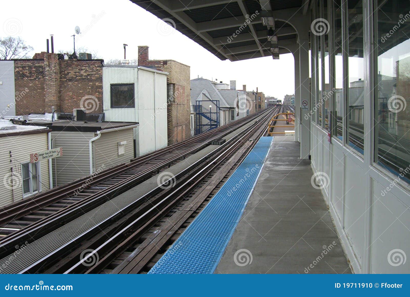 Chicago Train Platform stock photo. Image of tracks, board - 19711910