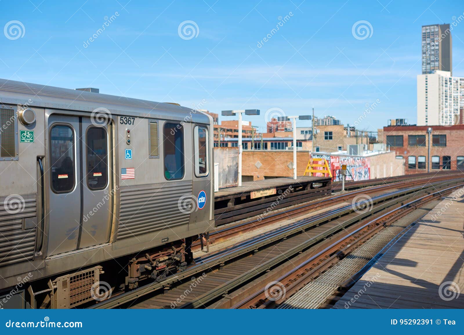 Chicago Transit Authority editorial photo. Image of station - 95292391