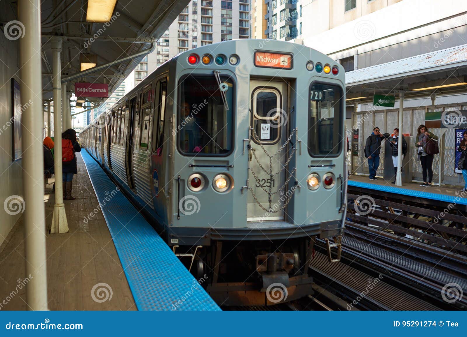 Chicago Transit Authority editorial stock image. Image of train - 95291274