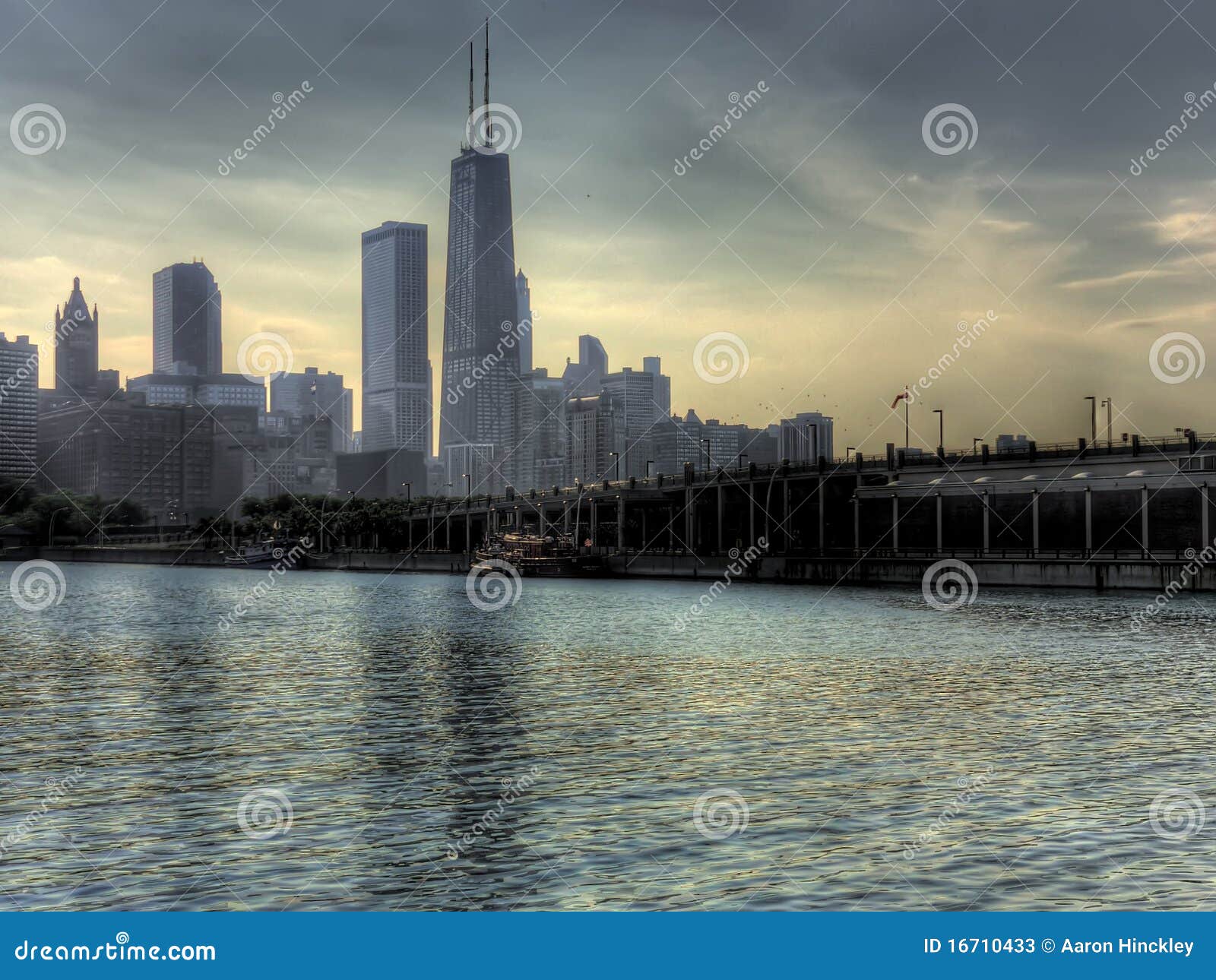 Chicago Waterfront stock image. Image of front, boat - 16710433