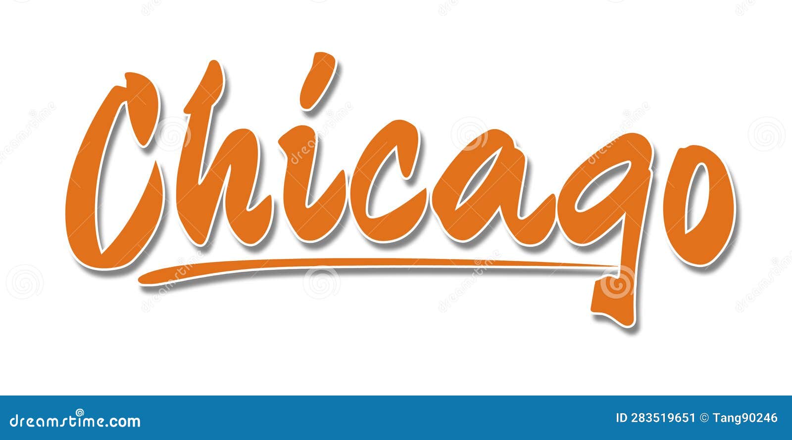 Chicago Word Isolated on White Background Stock Illustration ...