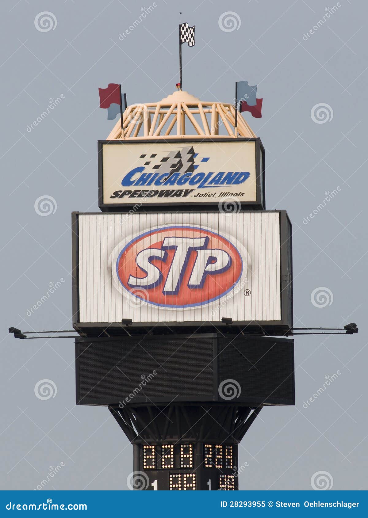 Chicagoland Speedway Leader Board Editorial Image - Image of espn ...