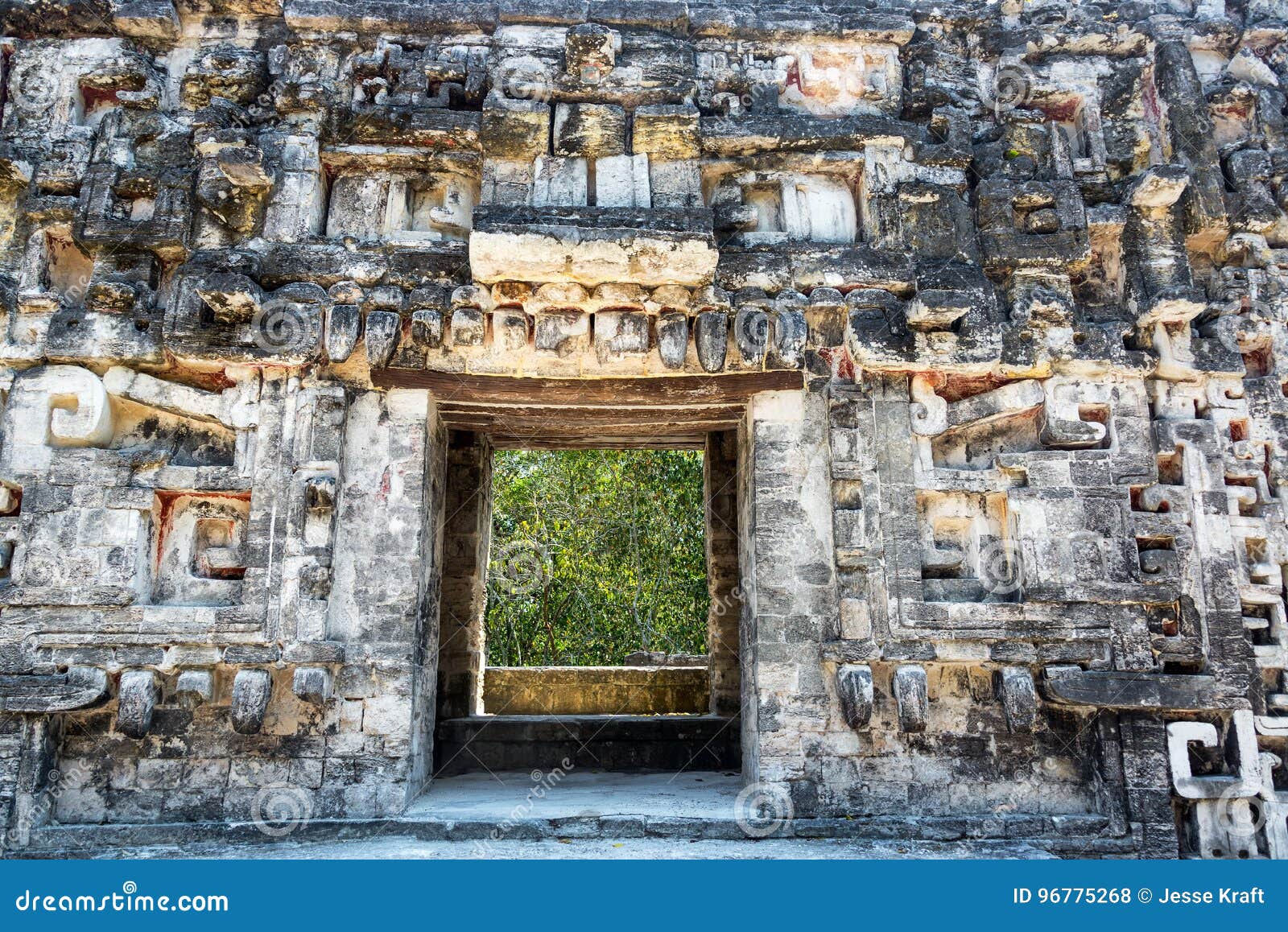 Chicanna, Mexico Temple stock photo. Image of rain, culture - 96775268
