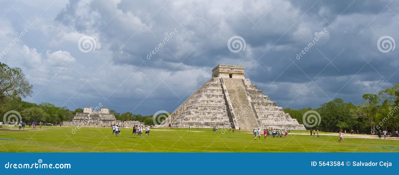 Chichen Itza stock photo. Image of artifact, cloud, heritage - 5643584