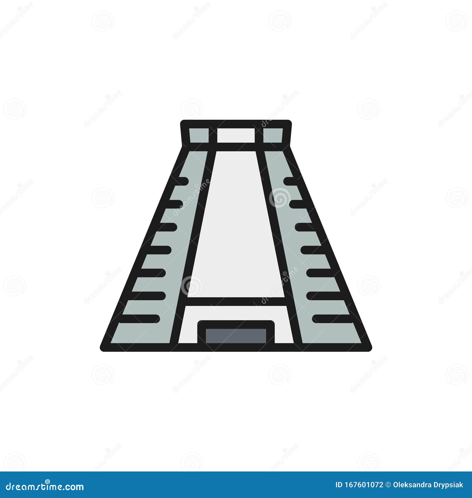 Chichen Itza, Ancient Mayan Pyramid Flat Color Line Icon. Stock Vector ... Chichen Itza, Ancient Mayan Pyramid Flat Color Line Icon. Stock Vector ...