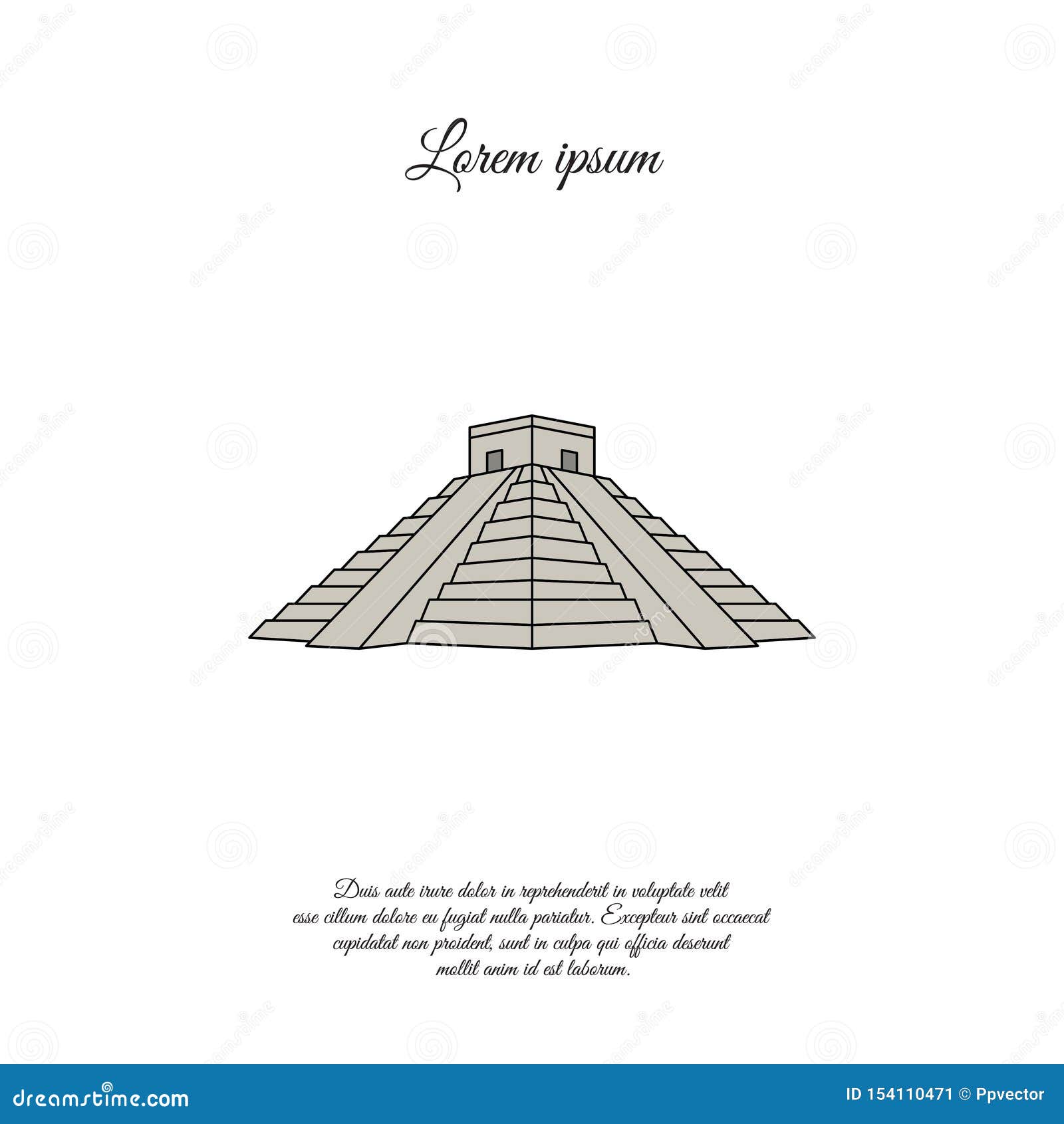 Chichen Itza Color Vector Icon, Sign Stock Illustration - Illustration ...