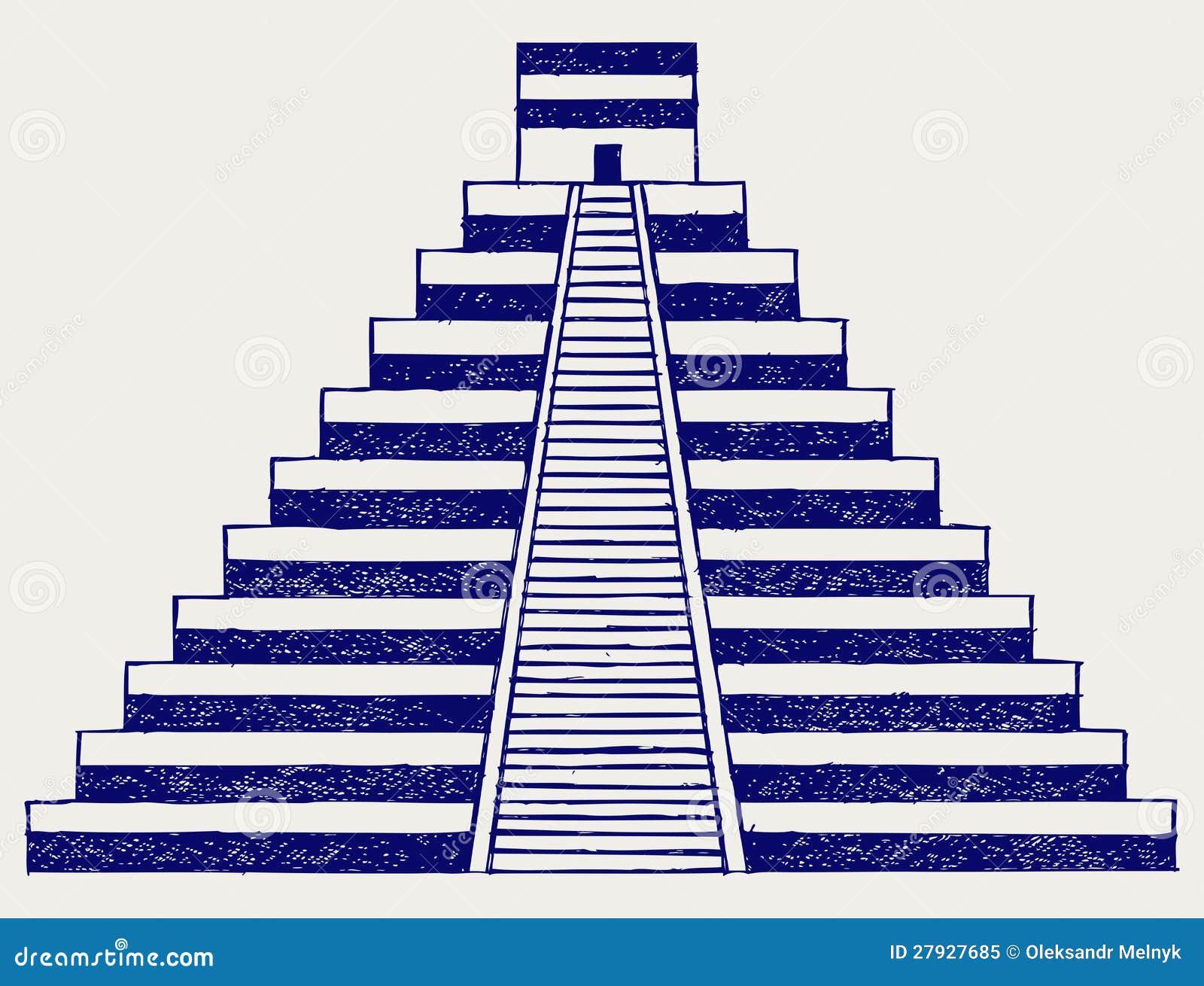 Chichen Itza. Doodle style stock vector. Illustration of mexican - 27927685