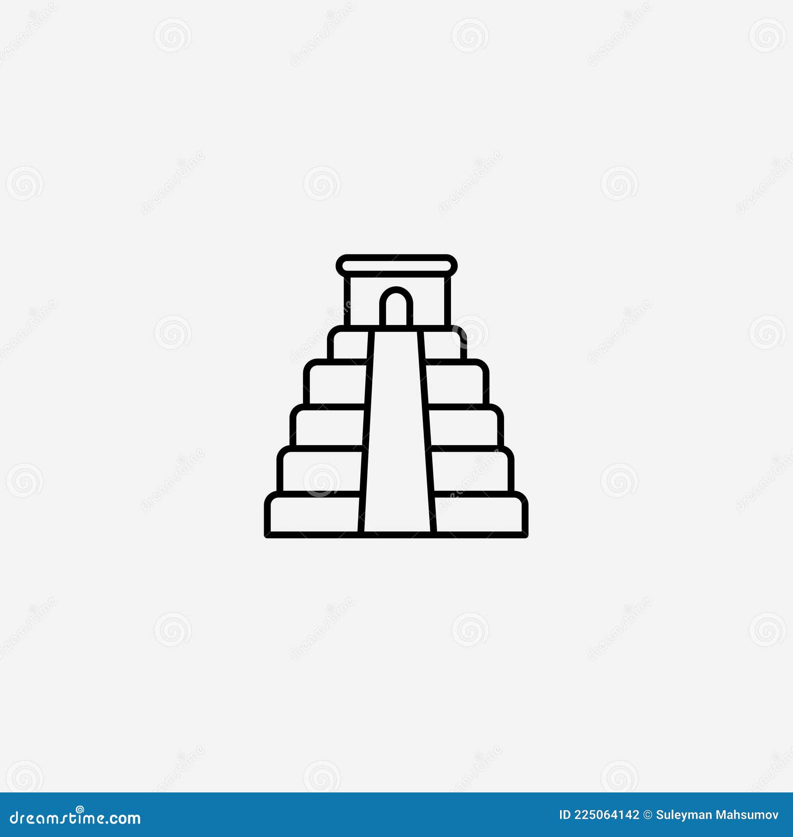 Chichen Itza Vector Icon Sign Symbol Stock Vector - Illustration of ...
