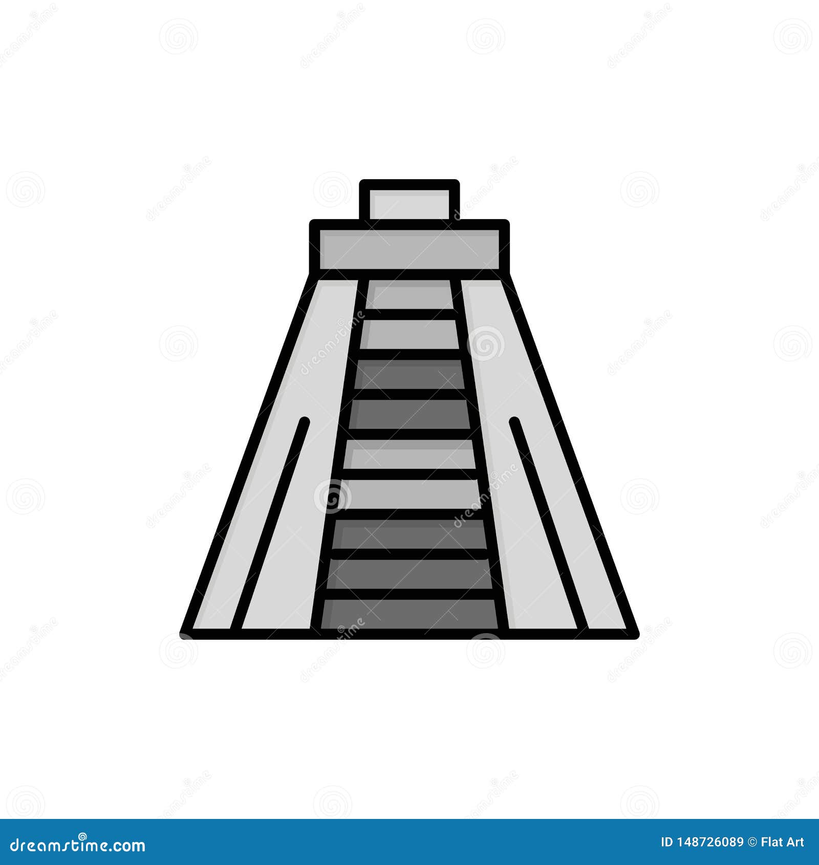 Chichen Itza, Landmark, Monument Flat Color Icon. Vector Icon Banner ... Chichen Itza, Landmark, Monument Flat Color Icon. Vector Icon Banner ...