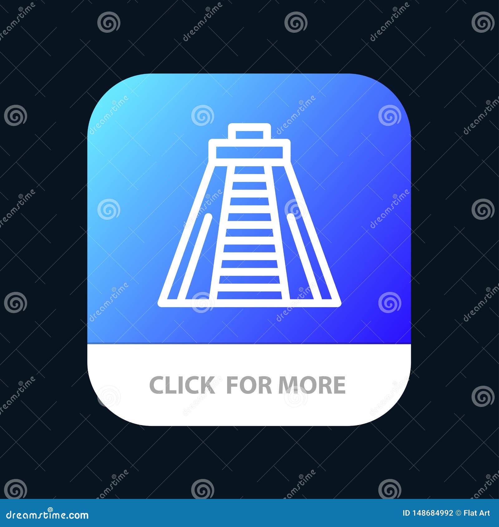 Chichen Itza, Landmark, Monument Mobile App Button. Android and IOS ... Chichen Itza, Landmark, Monument Mobile App Button. Android and IOS ...