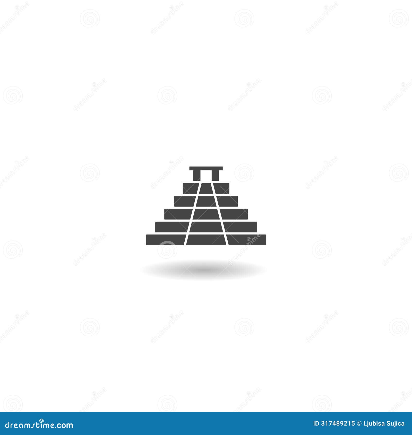 Chichen Itza in Mayan Icon with Shadow Stock Vector - Illustration of ...
