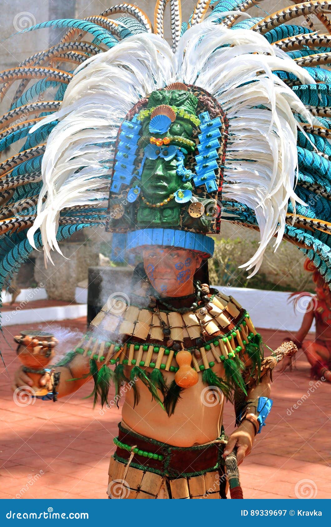 Native Mayan Woman Statue At South Point Isla Mujeres Island Off Cancun ...