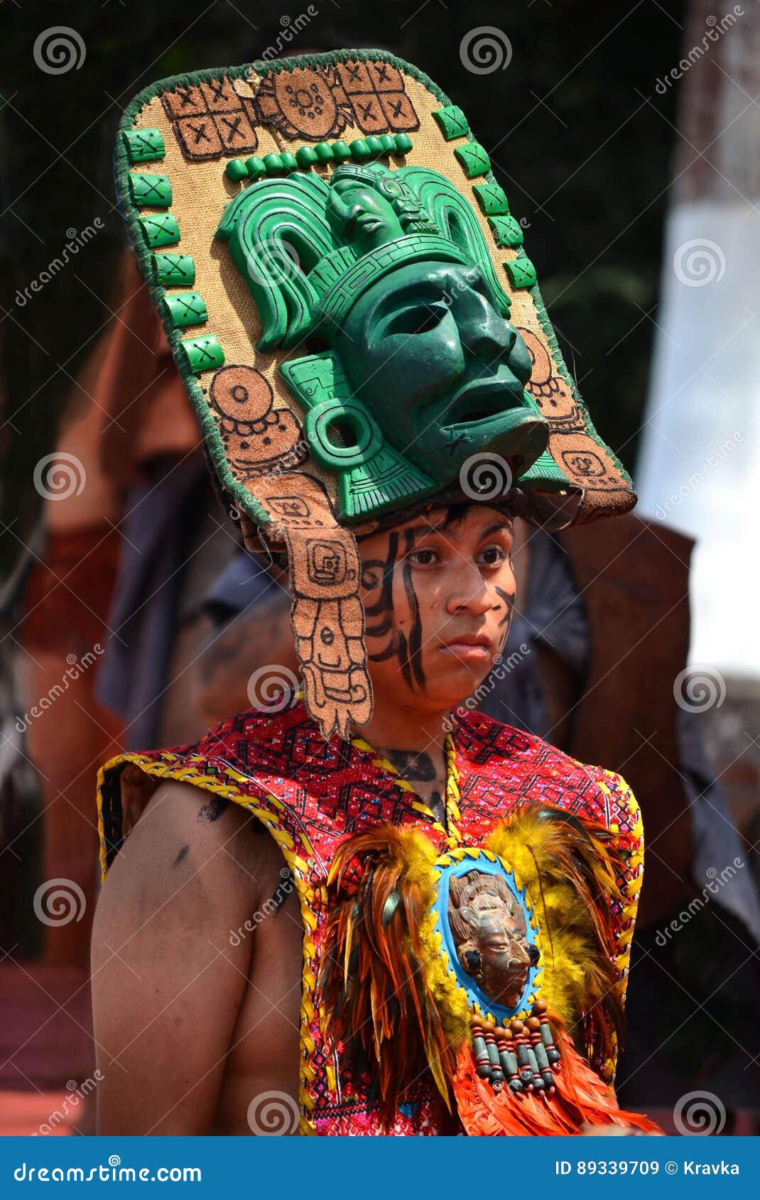 Native Mayan Woman Statue At South Point Isla Mujeres Island Off Cancun ...