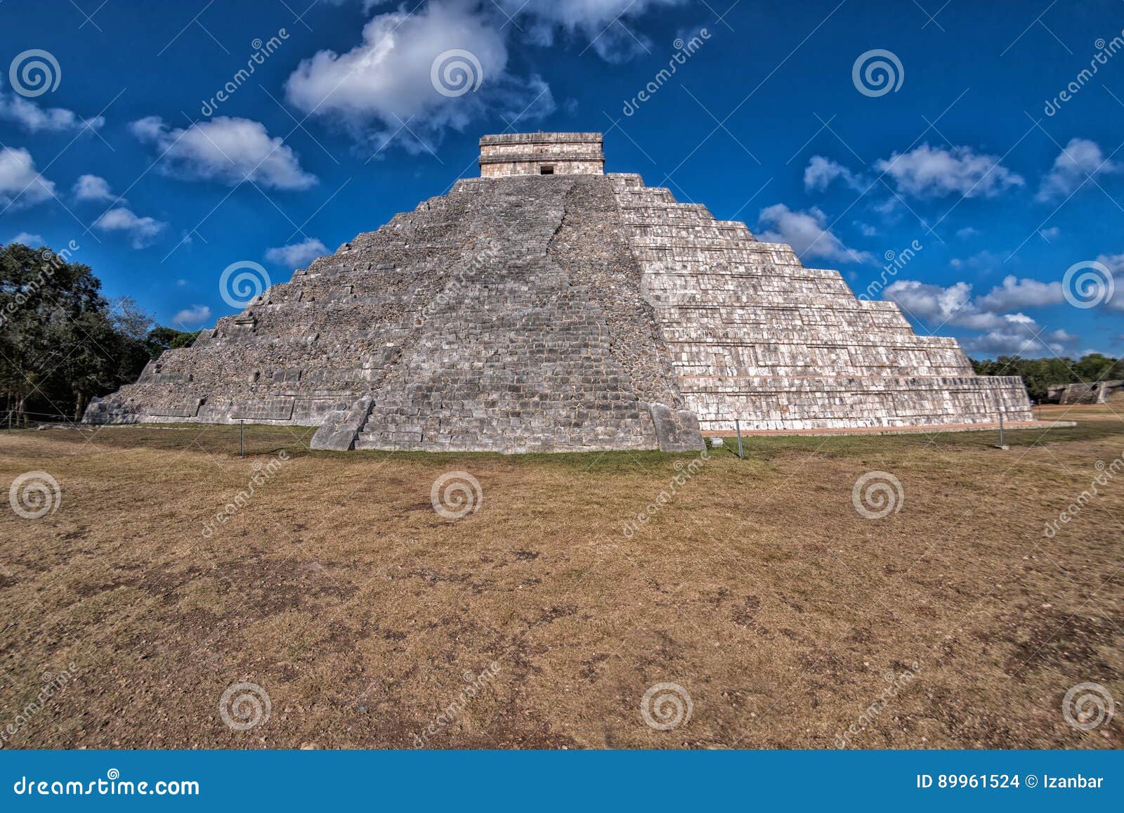 Chichen Itza Mexico Pyramid View Detail Stock Photo - Image of stone ...