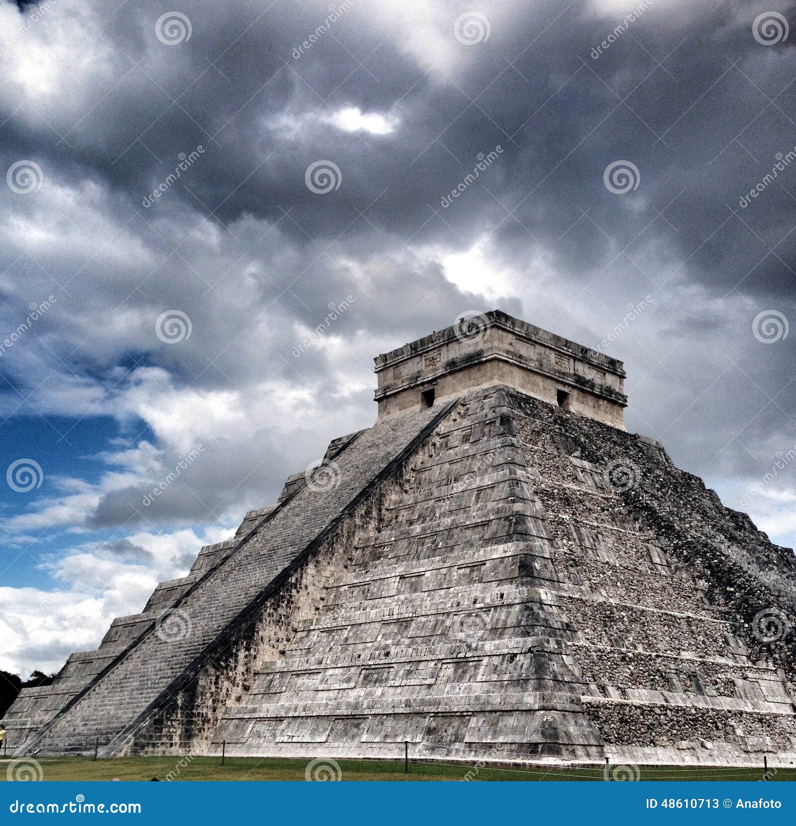 On Top Of The Main Pyramid At Xunantunich Archaeological Site, Belize ...