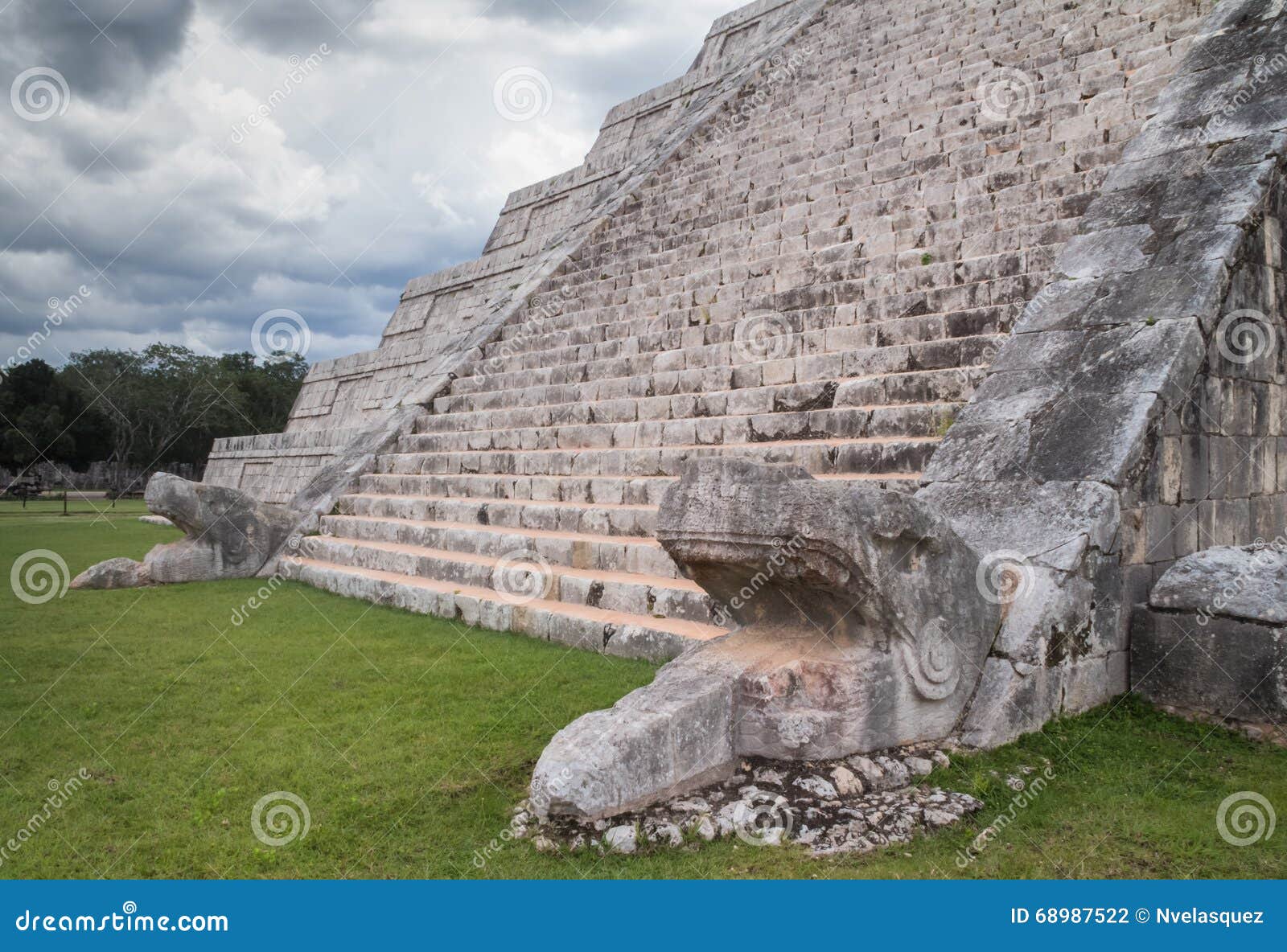 Chichen Itza Pyramid Stairs in Mexico Stock Photo - Image of temple ...