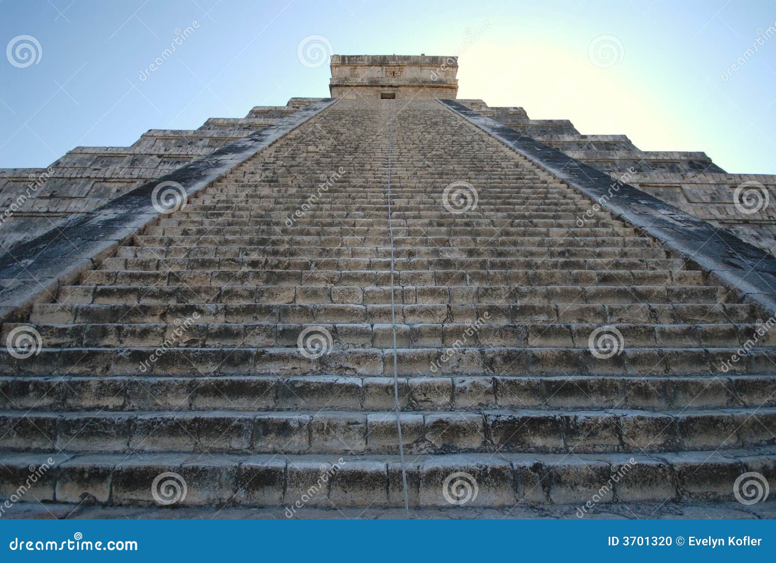 Chichen Itza Pyramid Steps Landscape Stock Photo - Image of history ...