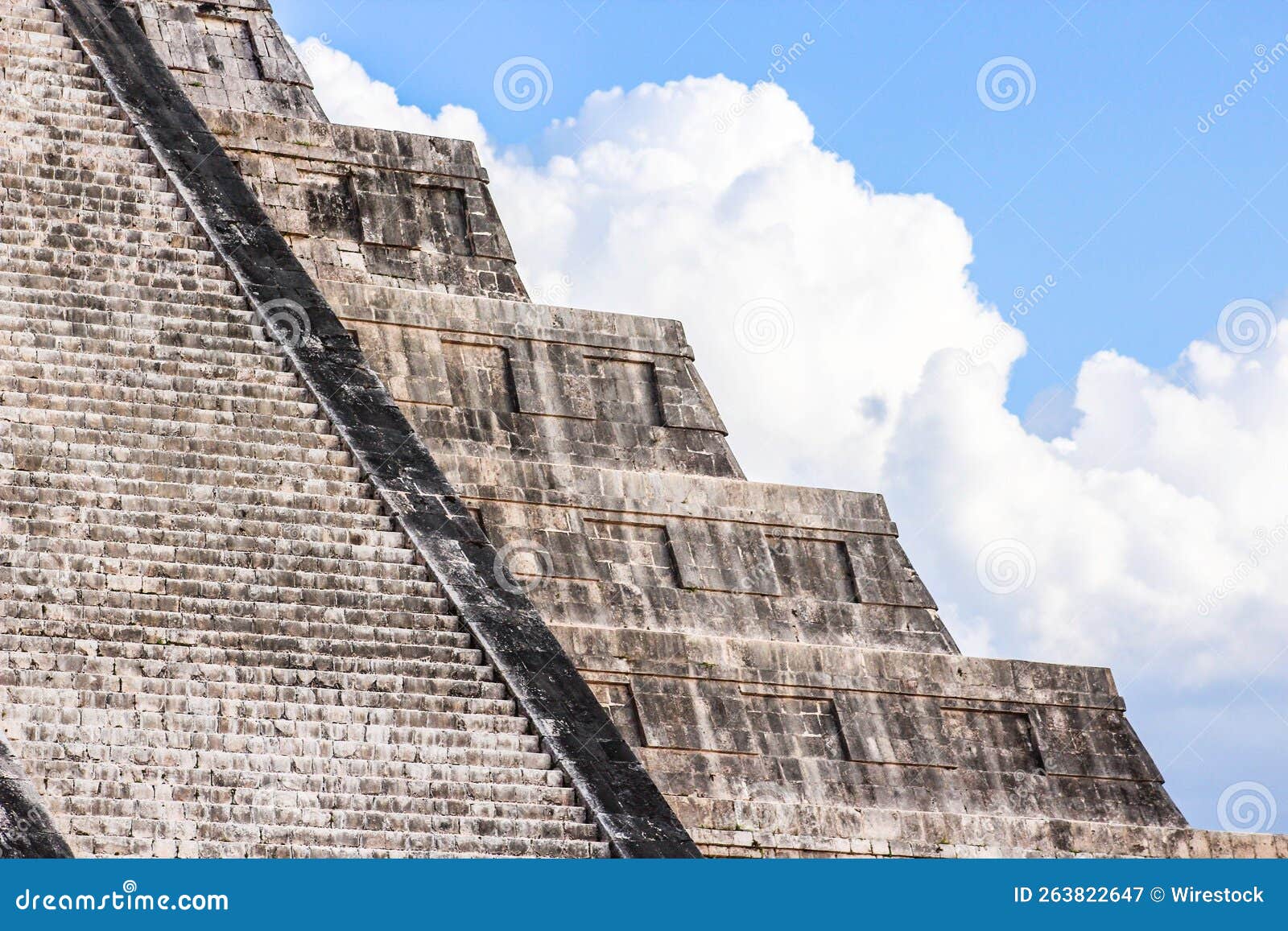 Chichen Itza Side in Mexico Stock Image - Image of heritage, archeology ...