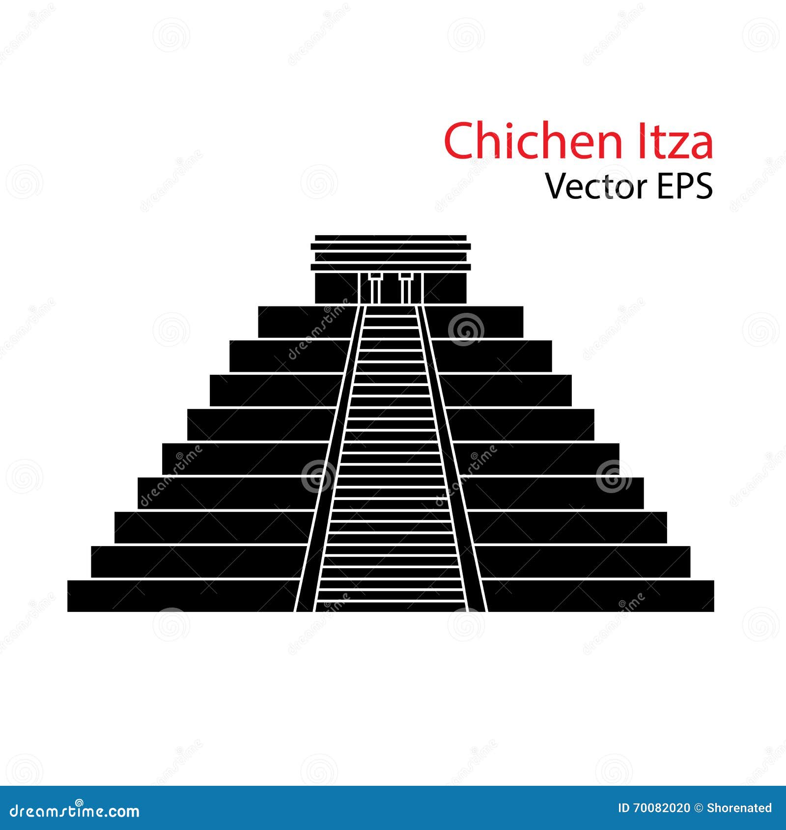 Chichen Itza Linear Icon. Modern Outline Chichen Itza Logo Conce Vector ...