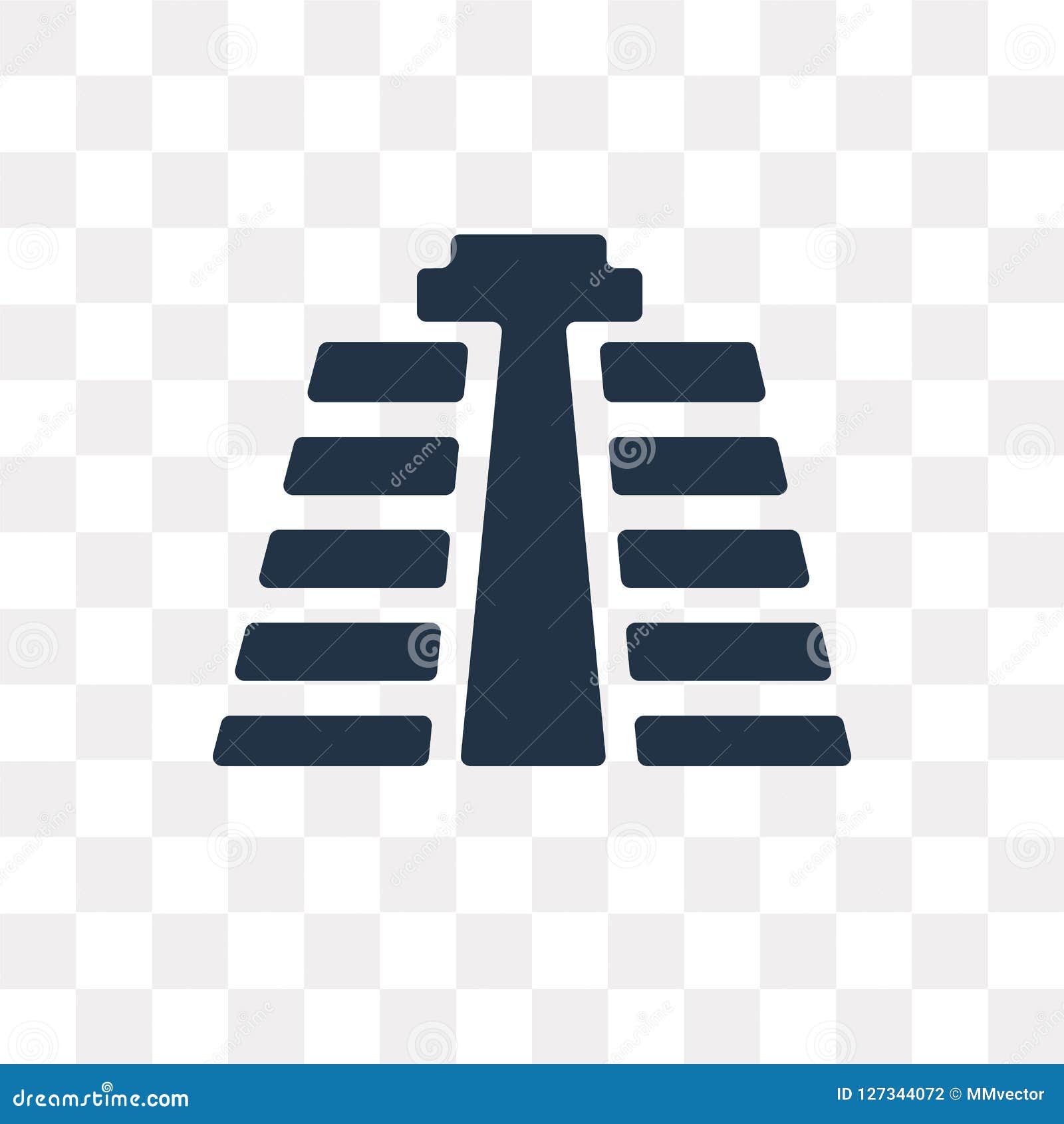 Chichen Itza Vector Icon Isolated on Transparent Background, Chi Stock ...