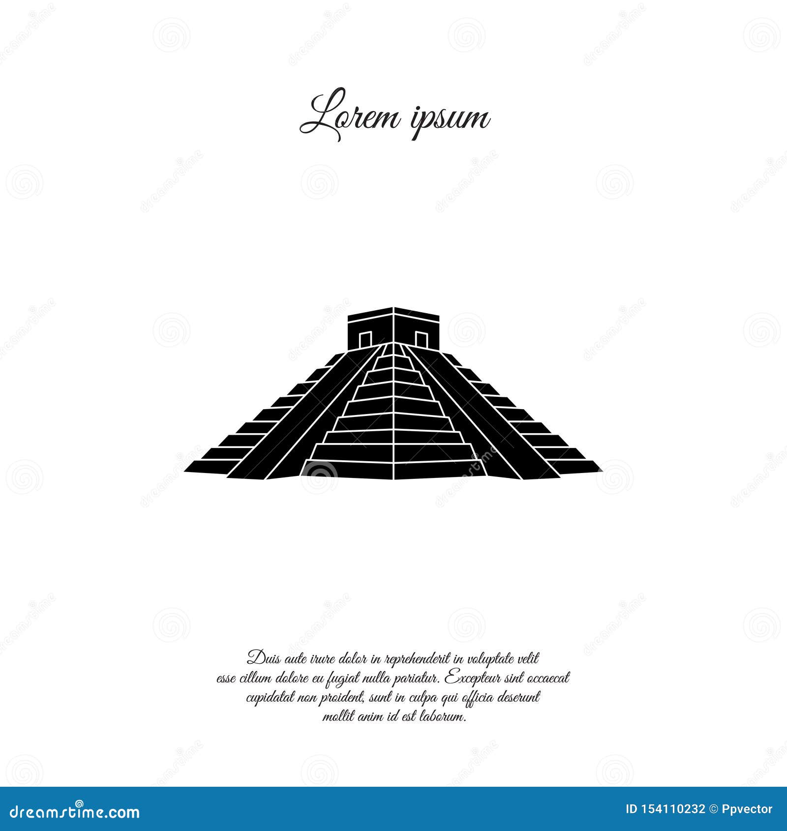 Chichen Itza Vector Icon, Sign Stock Illustration - Illustration of ...