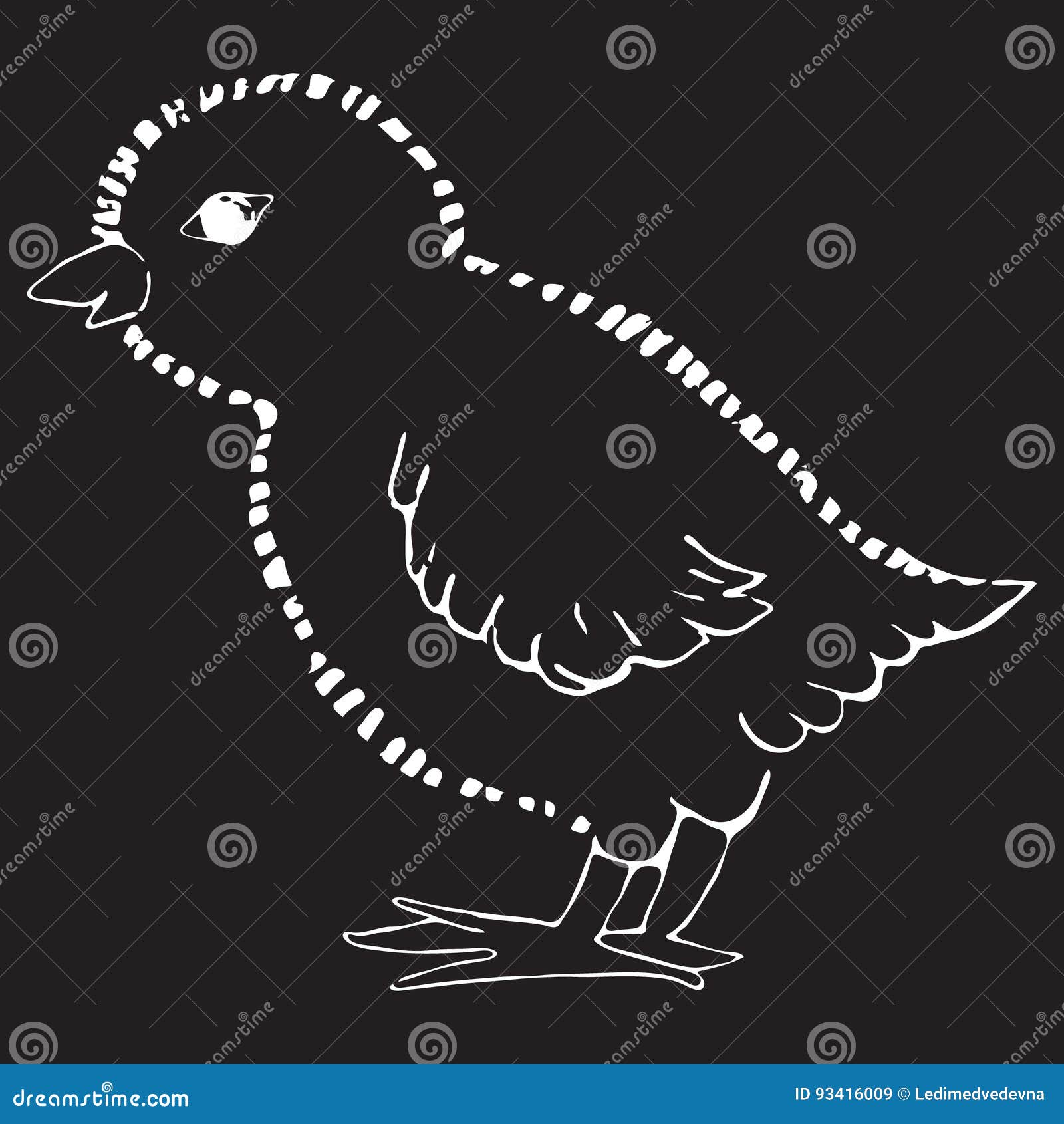 Chick black stock vector. Illustration of drawn, little - 93416009