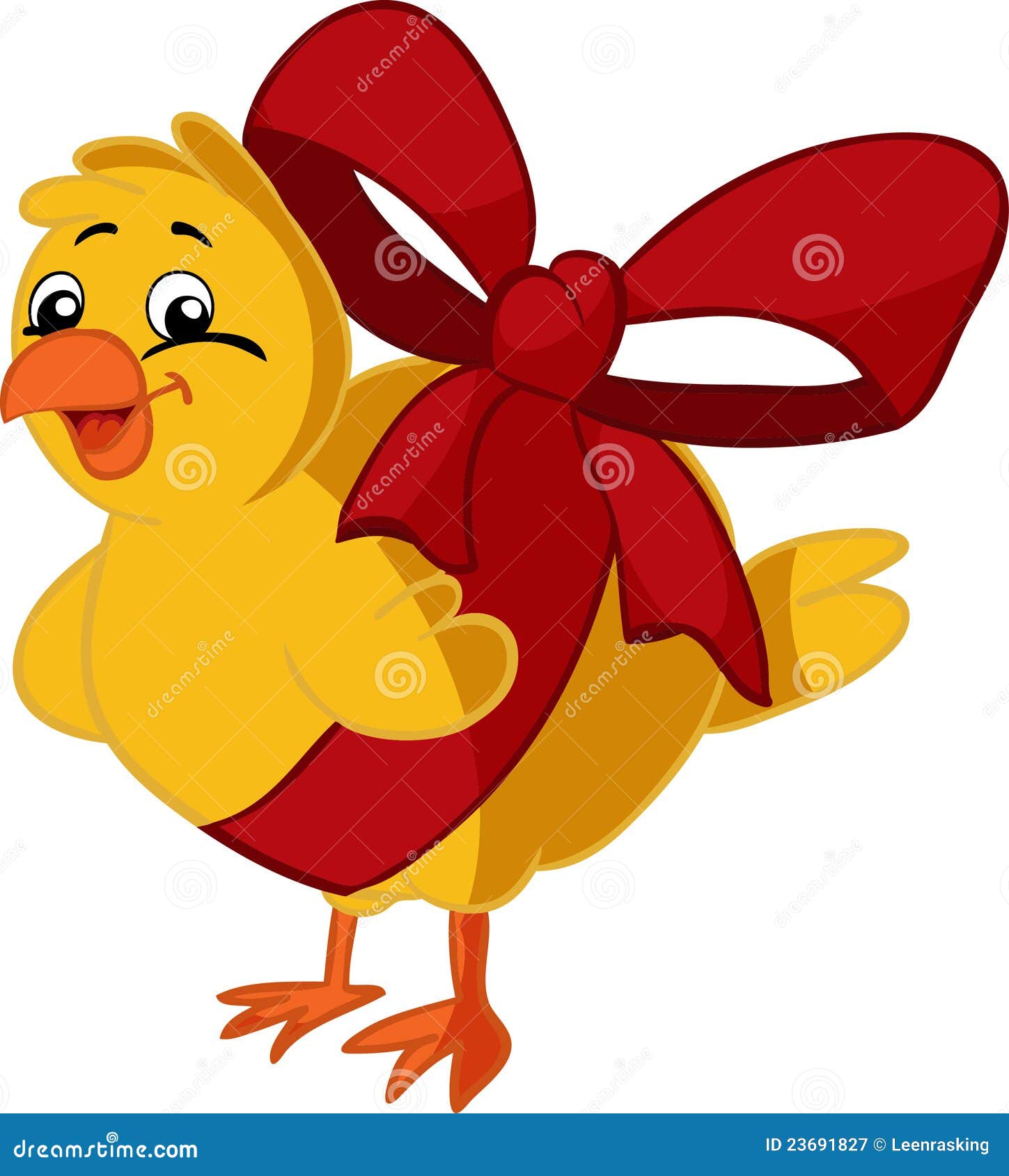 Chick with Bow stock illustration. Illustration of bird - 23691827