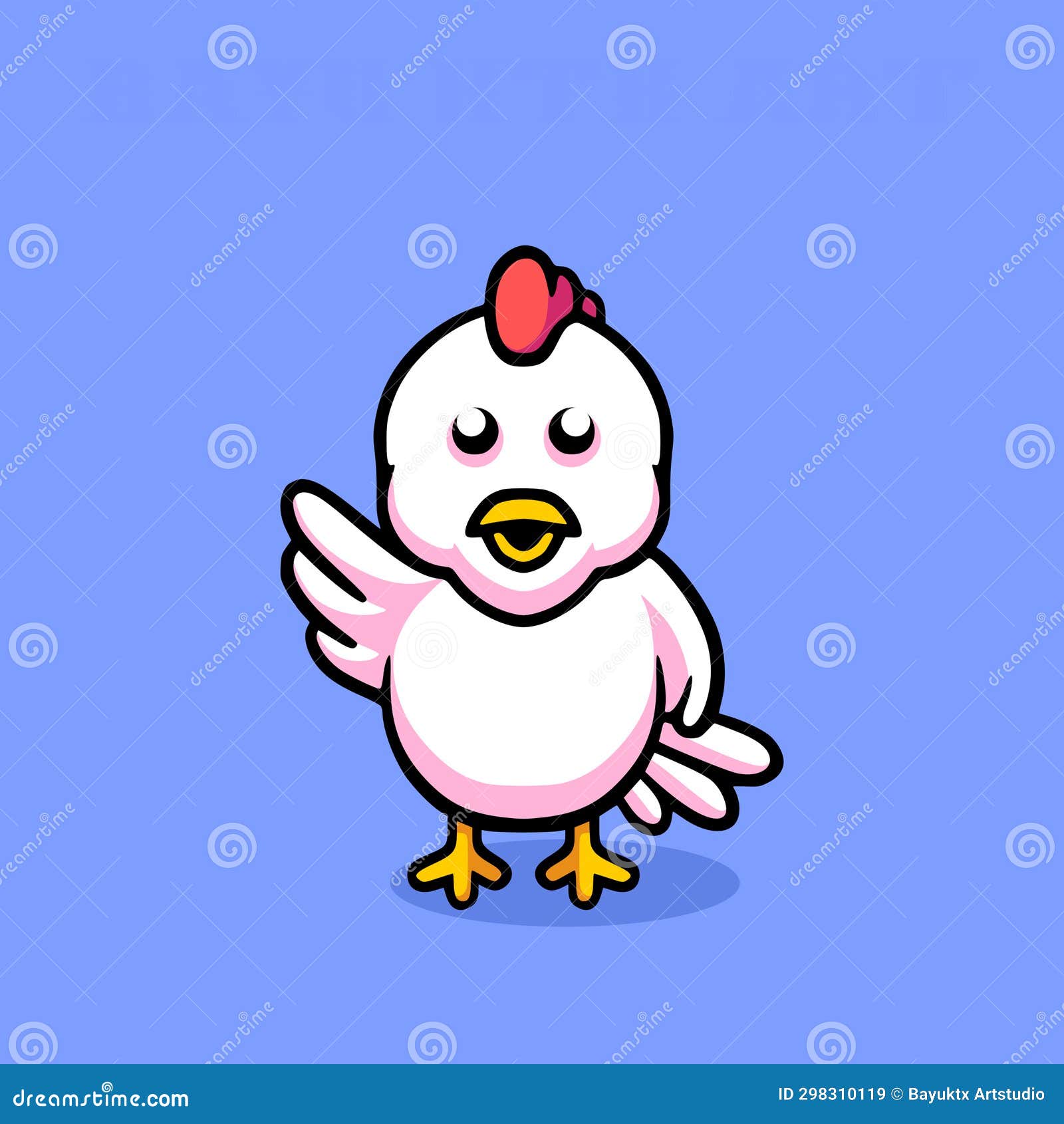 Chick Simple Mascot Cartoon Design Design Illustration Stock Vector ...