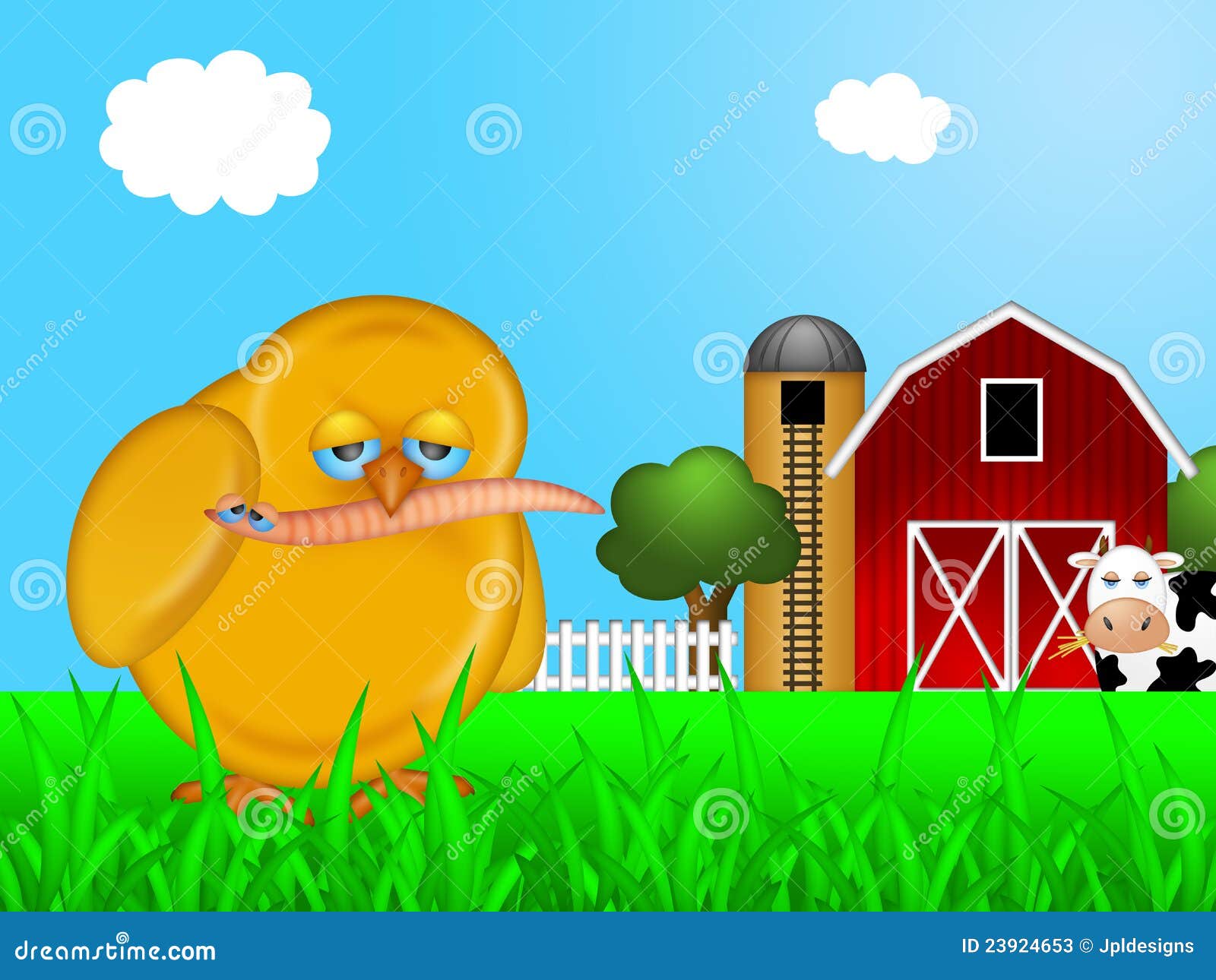 Earthworm Farm And Garden Insect, Burrowing Annelid Worm Vector ...