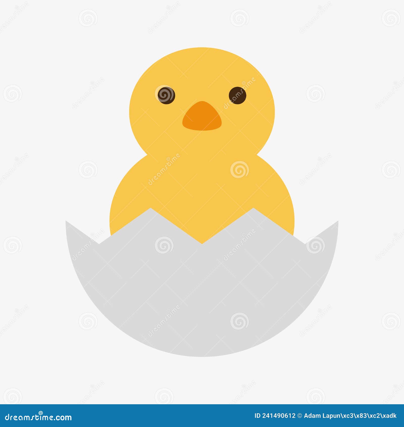 Chick in Egg Vector Illustration. Easter Symbol Stock Vector ...