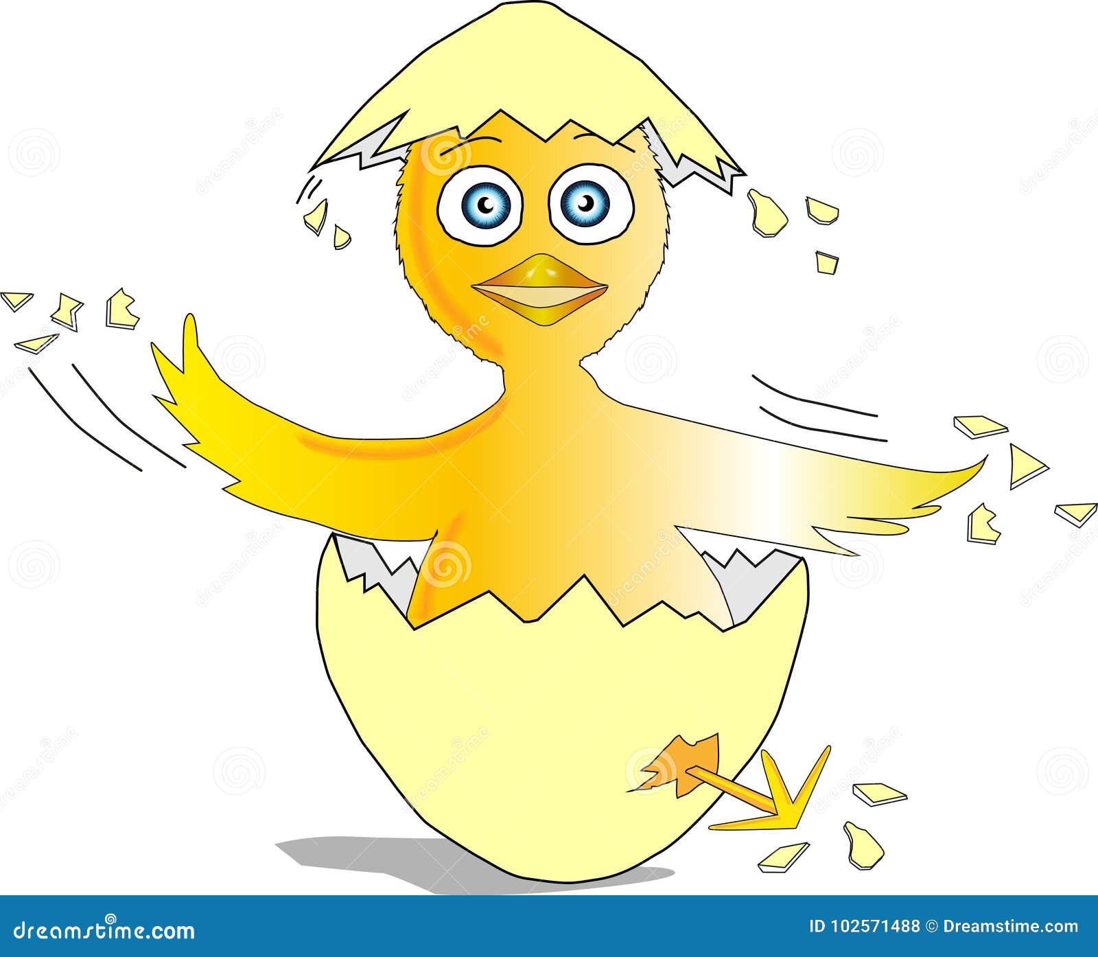 Chick and eggshell stock illustration. Illustration of chocolate ...