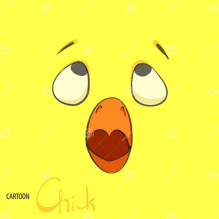 Chick face illustration stock vector. Illustration of life - 149684994