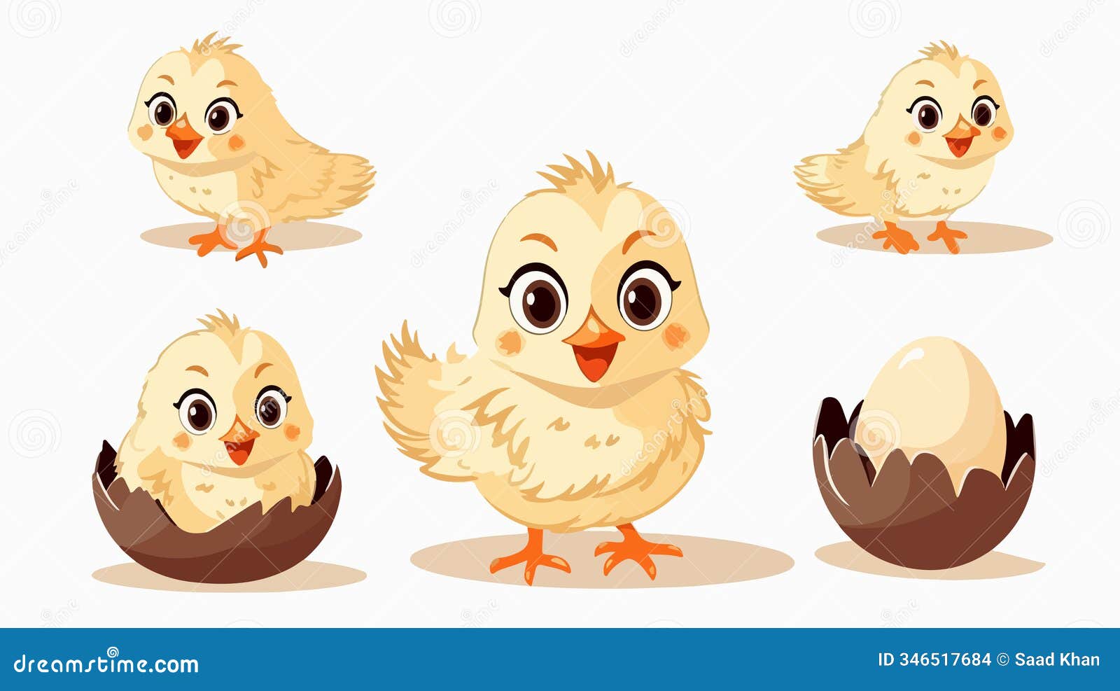 Chick Hatching from Egg, Development of Poultry Stock Illustration ...