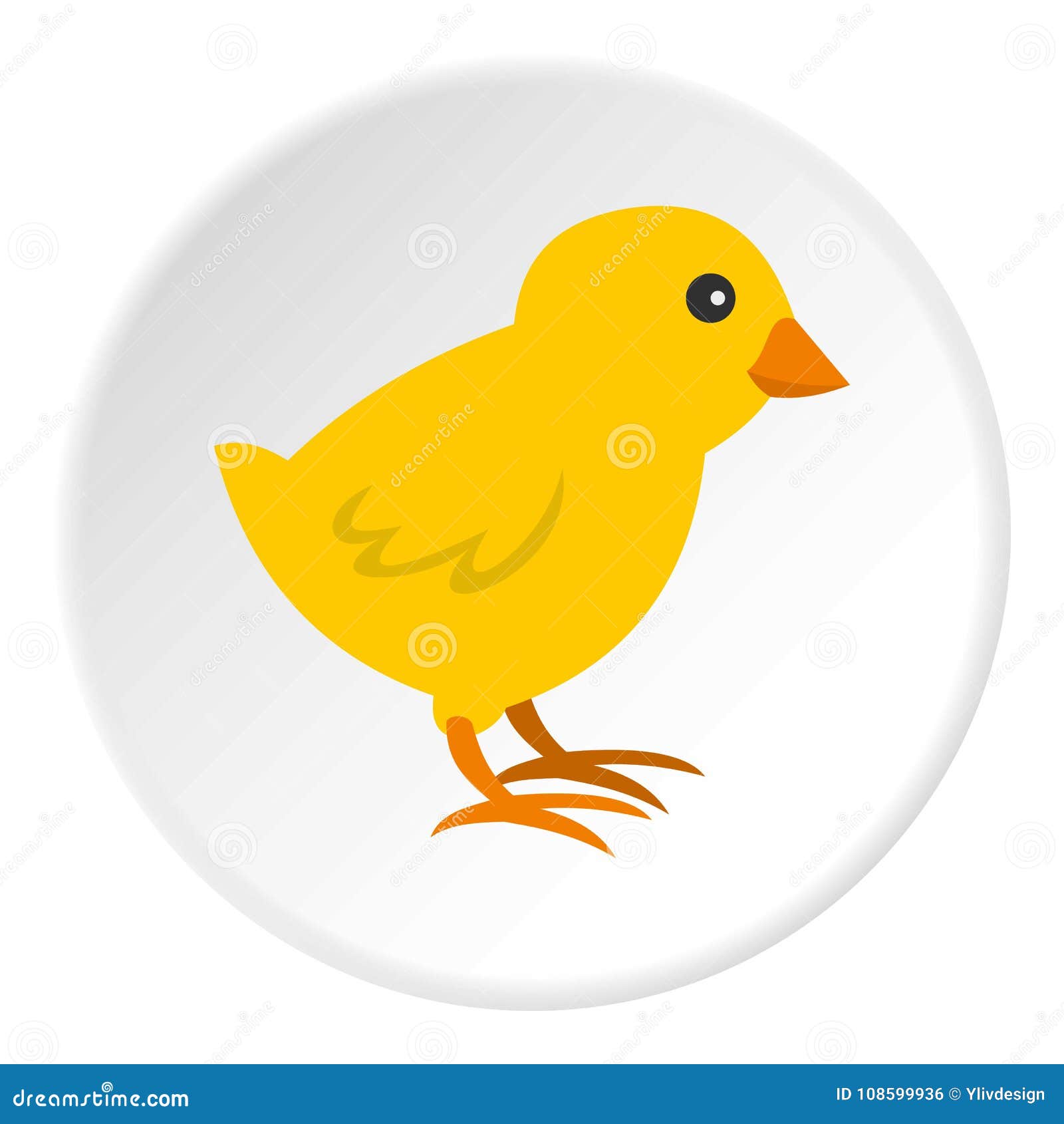 Chick icon circle stock vector. Illustration of sign - 108599936