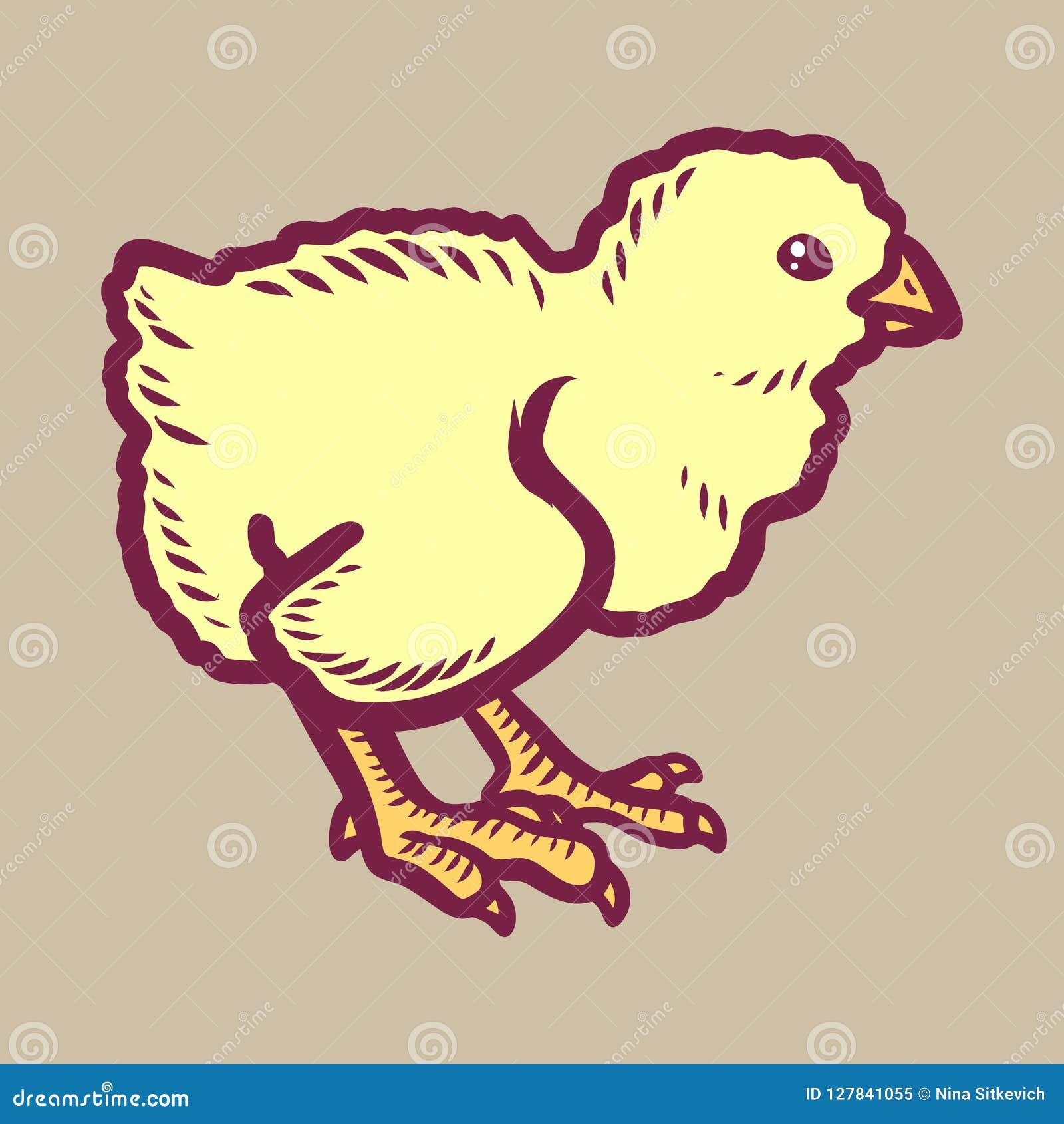 Chick Icon, Hand Drawn Style Stock Illustration - Illustration of funny ...