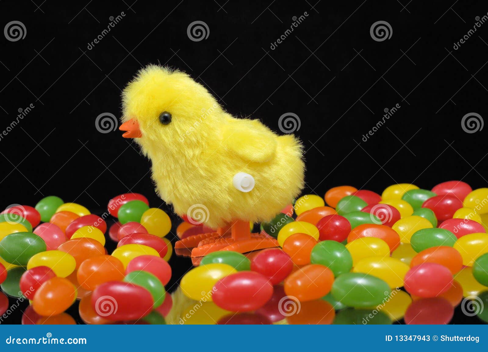 Chick and jelly beans stock image. Image of play, multi - 13347943